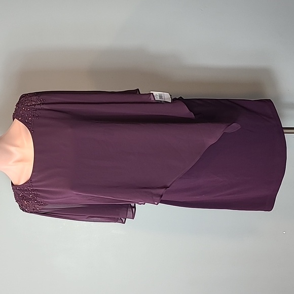 SLNY | Dresses | Slny Dress Beaded Chiffon Overlay Size 6 Whimsigoth ...